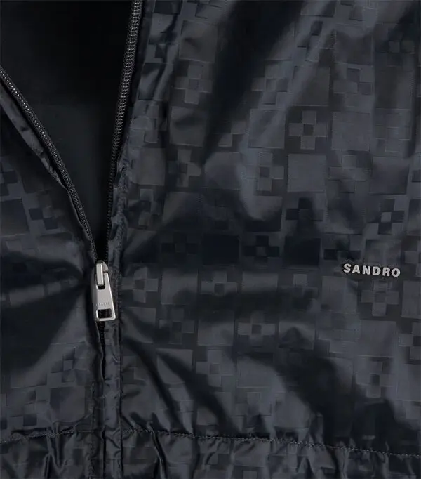 Sandro Technical Fabric Jacquard Jacket