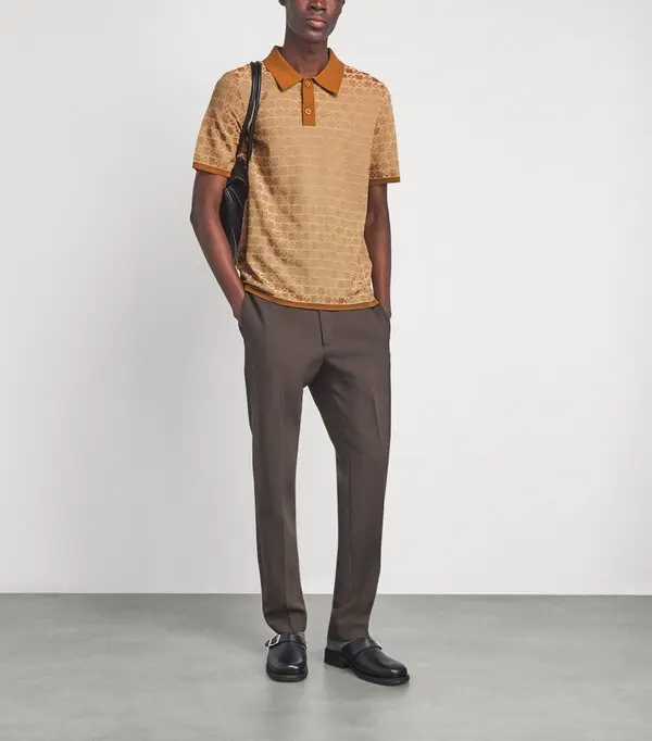 Sandro Jacquard Polo Shirt