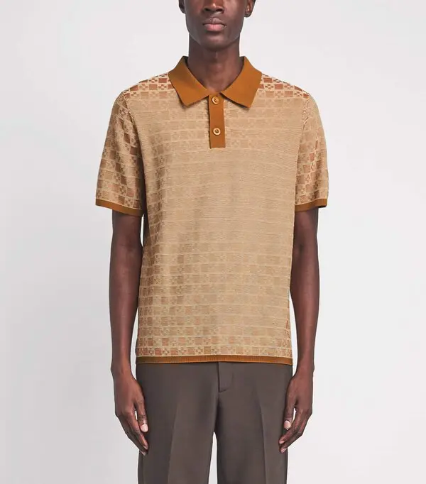Sandro Jacquard Polo Shirt