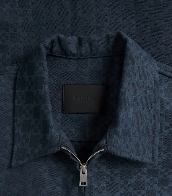 Sandro Jacquard Denim Jacket