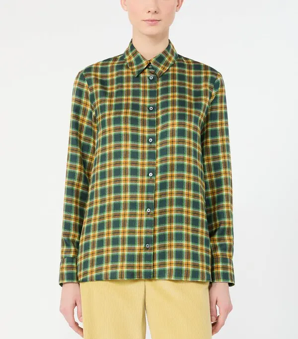 Max Mara Silk Check Shirt