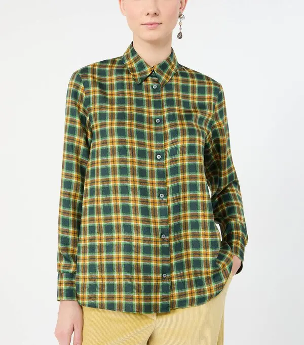 Max Mara Silk Check Shirt