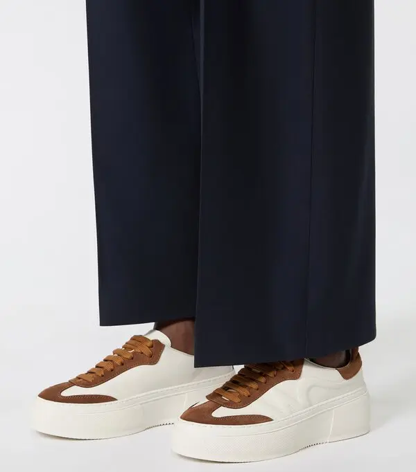 Max Mara Leather Platform Sneakers