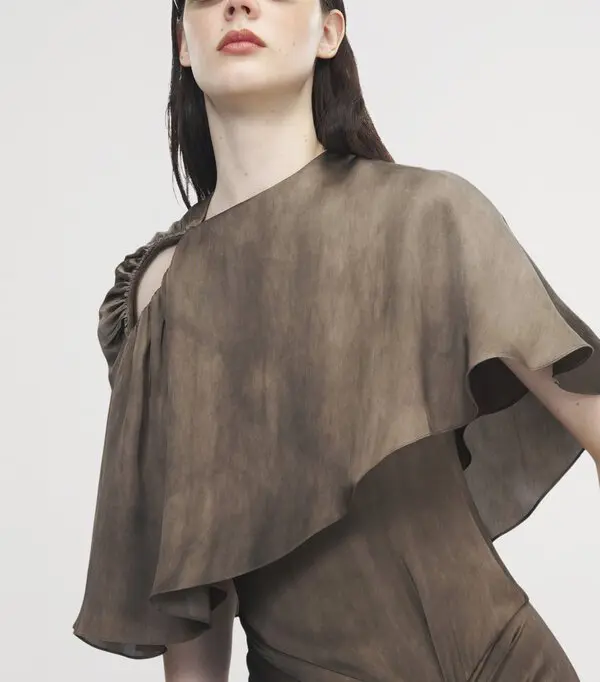 Alexander McQueen Asymmetric Cape Top