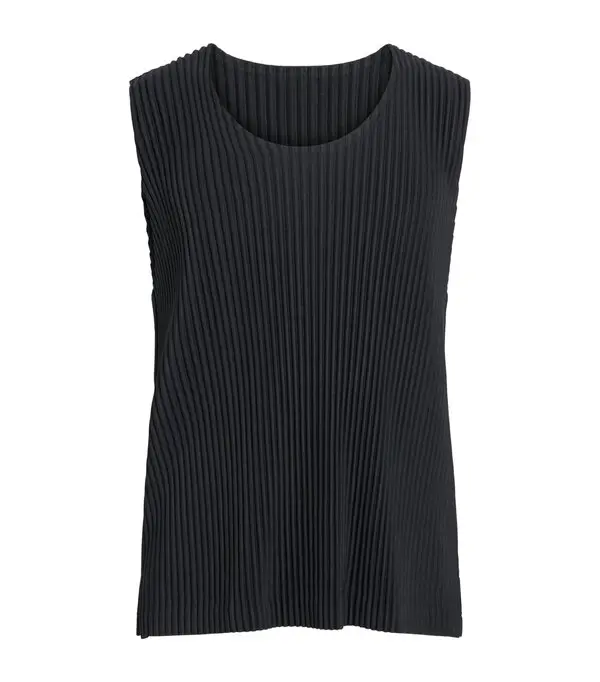Issey Miyake Pleated Vest - Black