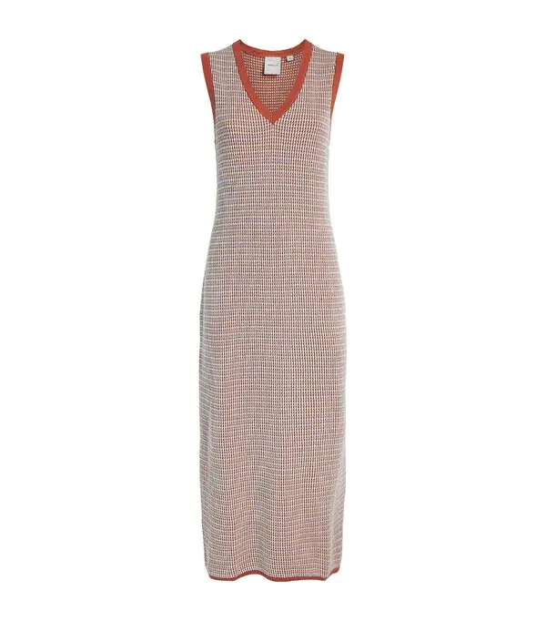 Varley Cotton Knitted Albane Maxi Dress - Beige