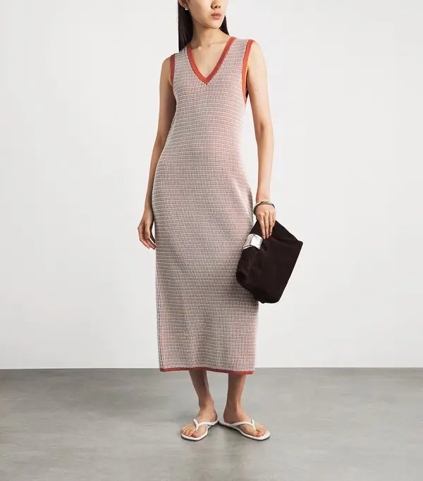 Varley Albane Cotton Knitted Maxi Dress - Beige