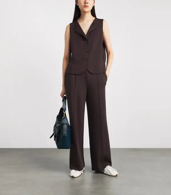 Varley Pleated Wide-leg Sweatpants