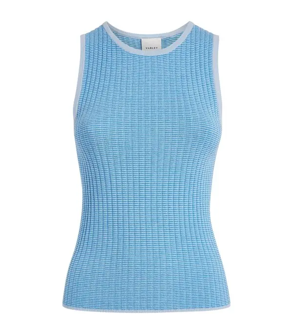 Varley Rib-knit Hanson Tank Top - Blue