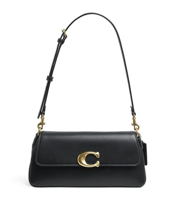 COACH Leather Jet Shoulder Bag - Black