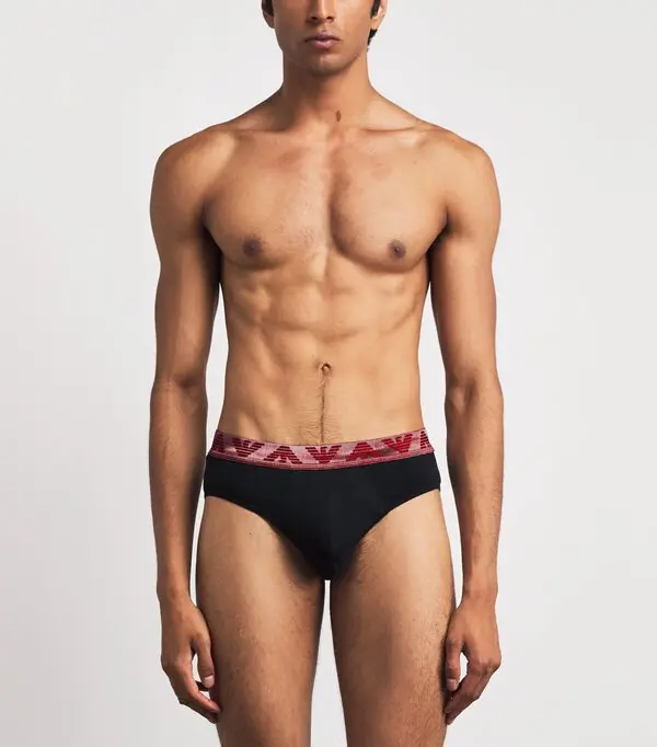 Emporio Armani Stretch-cotton Logo Briefs