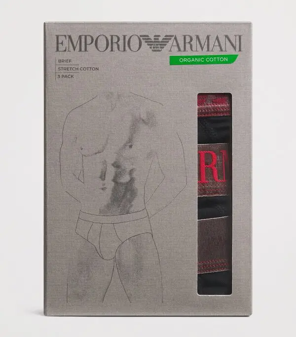 Emporio Armani Stretch-cotton Logo Briefs