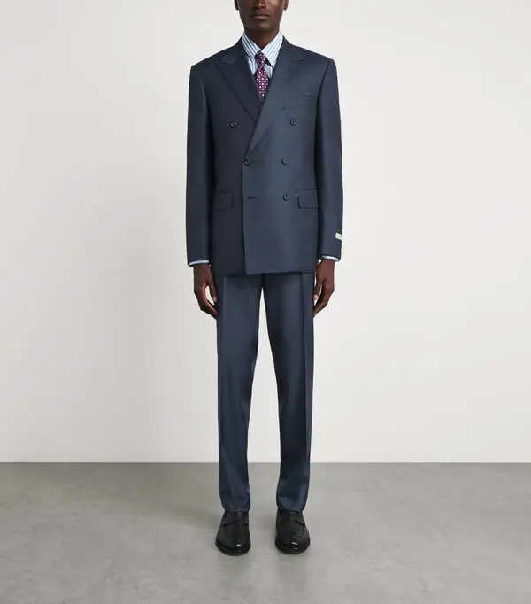 Canali Wool Double-breasted 2-piece Suit