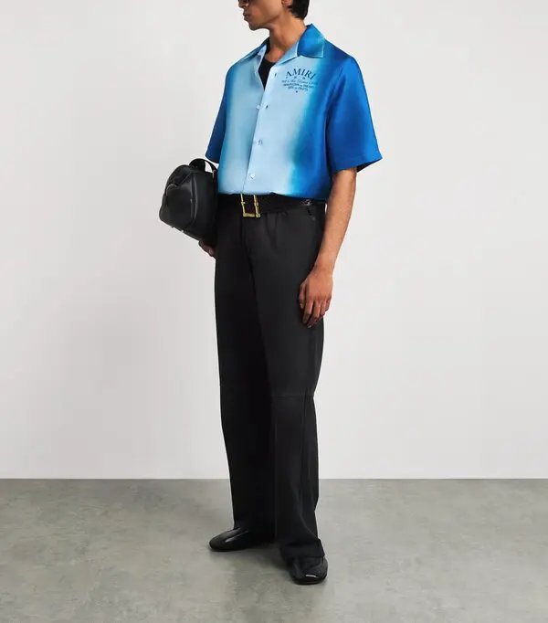 Amiri Silk Arts District Short-sleeve Shirt - Blue