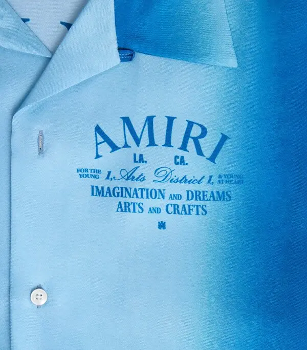 Amiri Silk Arts District Short-sleeve Shirt - Blue