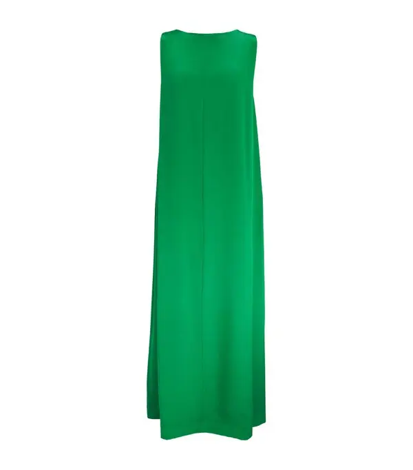 Staud Silk Dalia Maxi Dress - Green