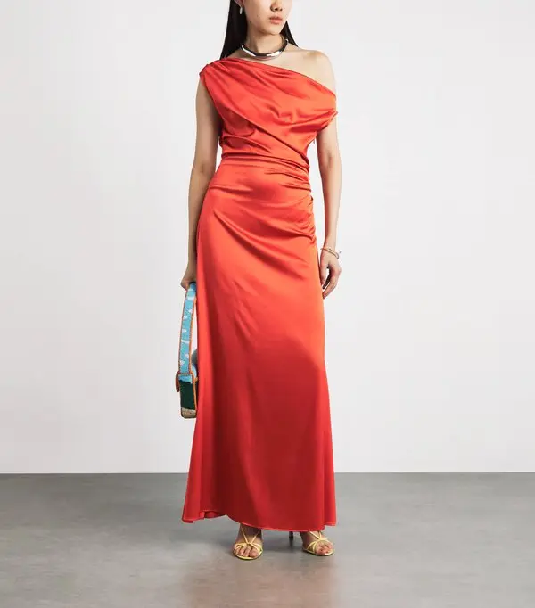 Staud Silk-blend Phare Maxi Dress