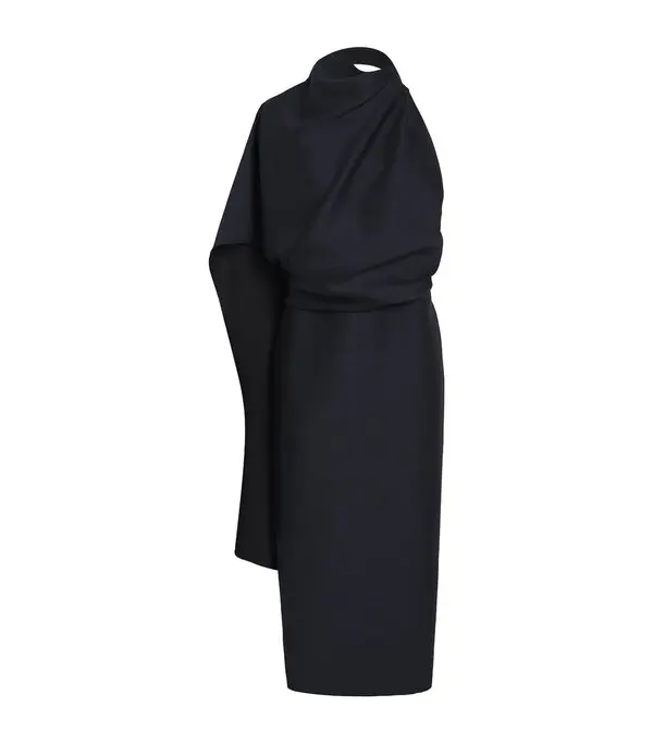 RÓHE Draped Open-back Maxi Dress - Navy