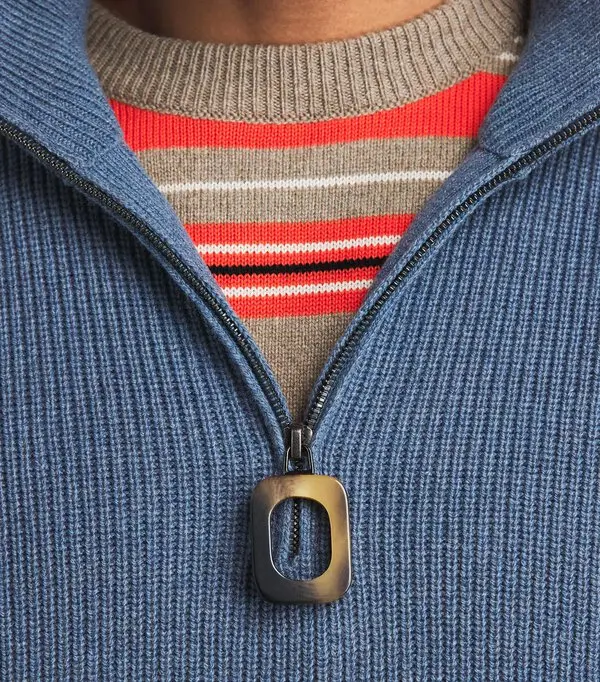JW Anderson Wool-cotton Half-zip Sweater