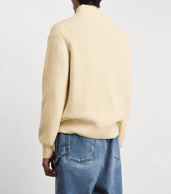 JW Anderson Wool-cotton Half-zip Sweater