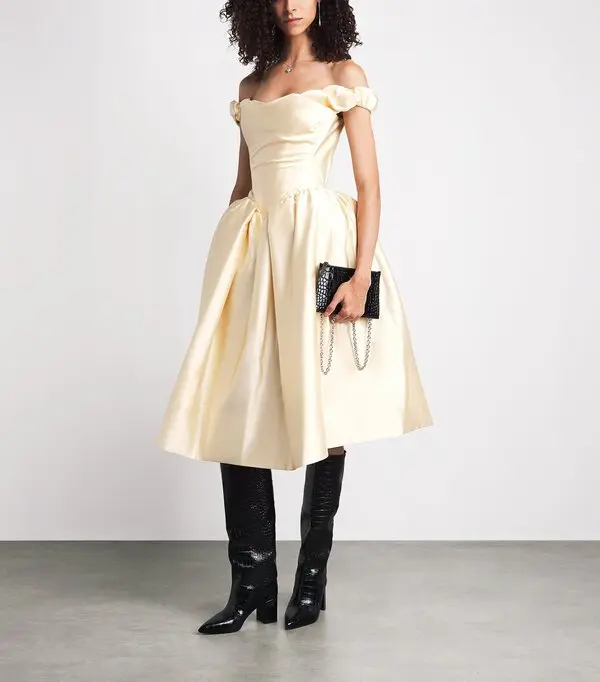 VIVIENNE WESTWOOD Satin Lady Corset Midi Dress