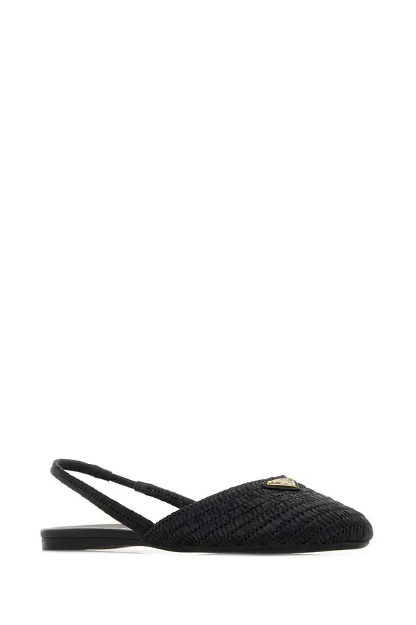 Prada Raffia Ballerinas
