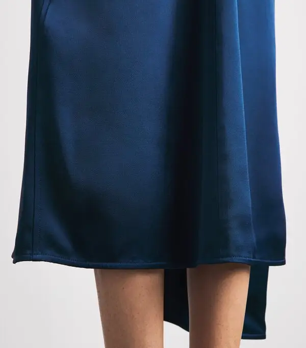 Victoria Beckham Satin Aria Midi Dress - Blue