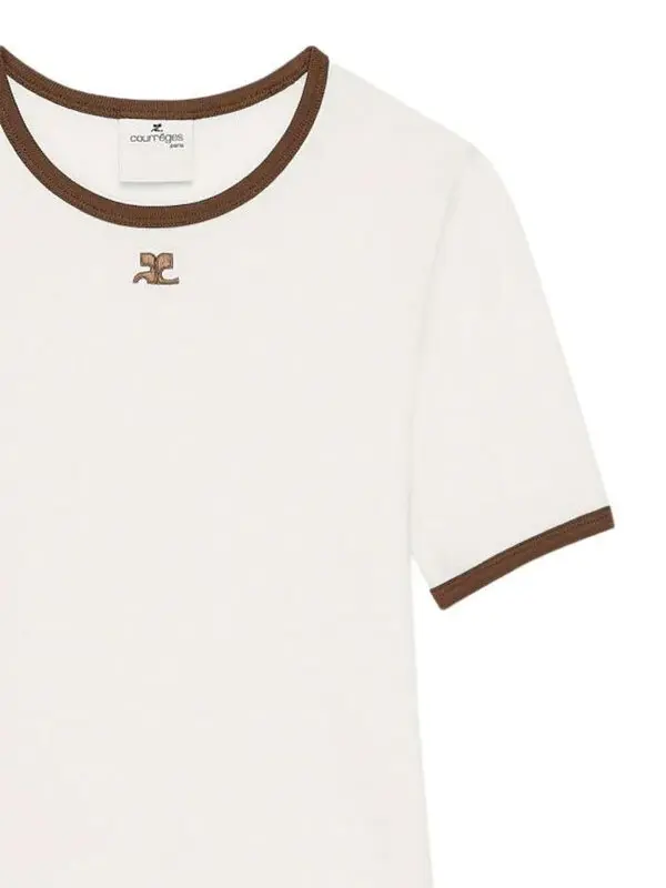 COURREGES T-shirt With Contrasting Trim