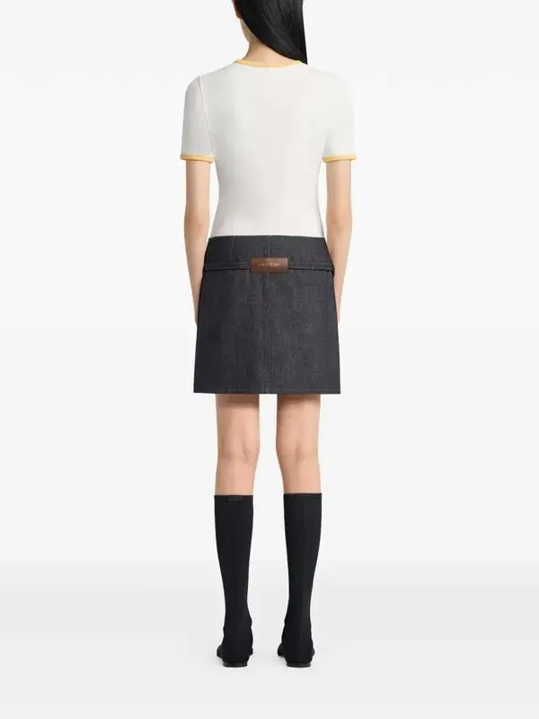 COURREGES T-shirt With Contrasting Trim