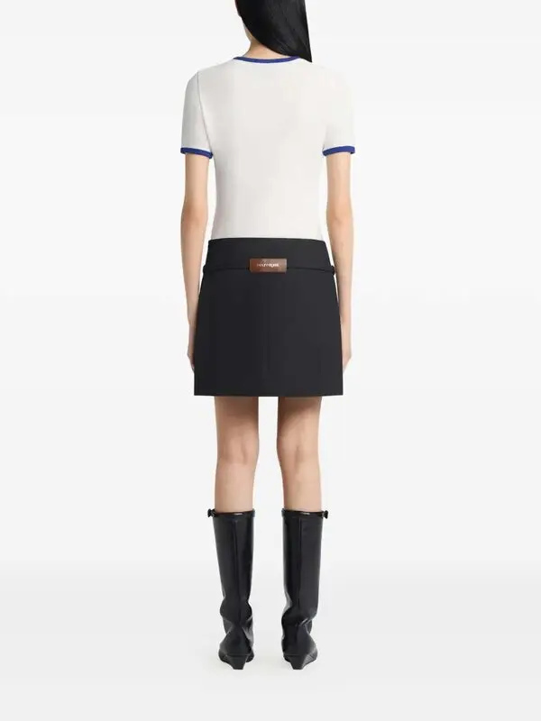 COURREGES T-shirt With Contrasting Trim