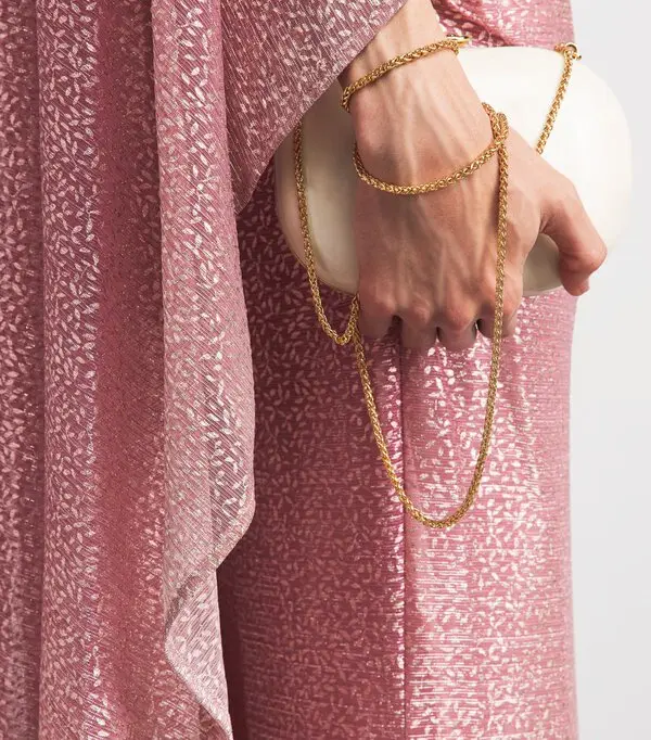 Talbot Runhof Ombré Voile Cape Gown