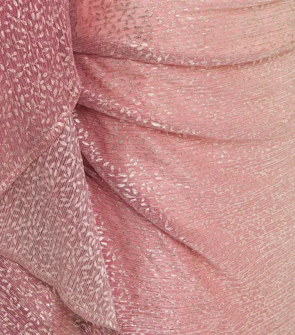 Talbot Runhof Ombré Voile Cape Gown