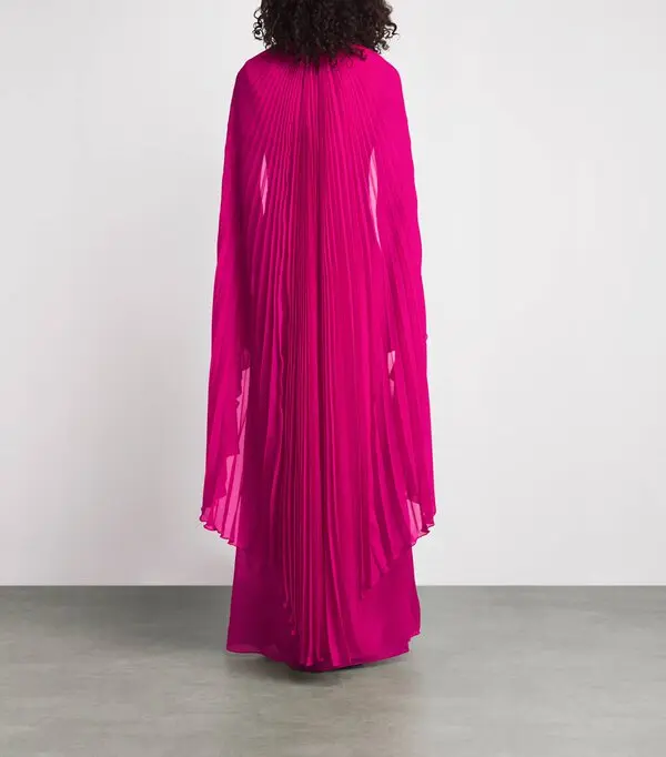 GAURAV GUPTA Pleated Cape Freya Gown
