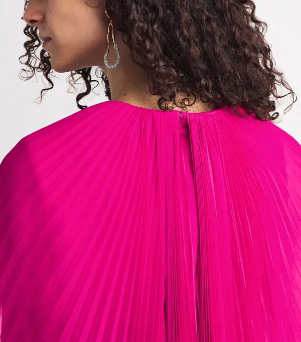 GAURAV GUPTA Pleated Cape Freya Gown