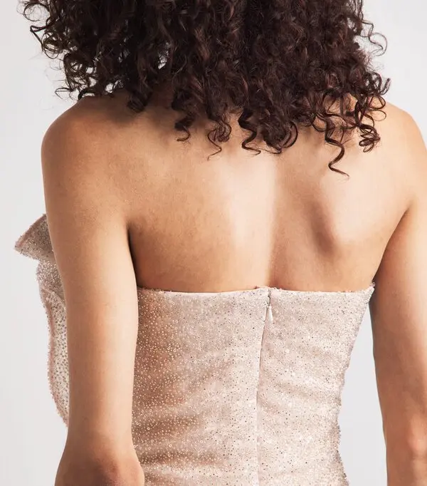 GAURAV GUPTA Ruffle Sequin Auror Mini Dress