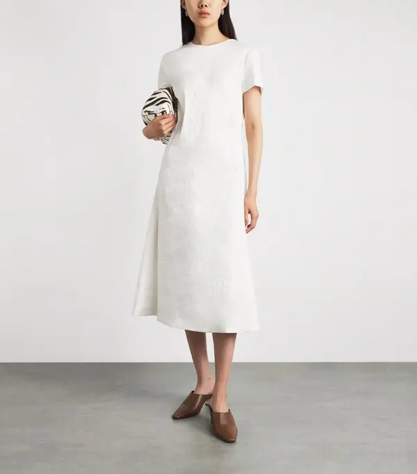 Brandon Maxwell Linen-blend Ridley Mini Dress