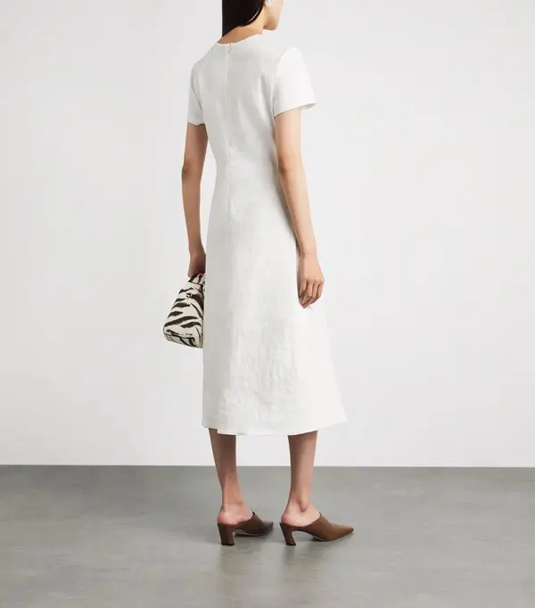 Brandon Maxwell Linen-blend Ridley Mini Dress