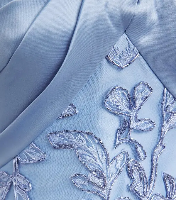 Pamella Roland Embellished Mikado Gown