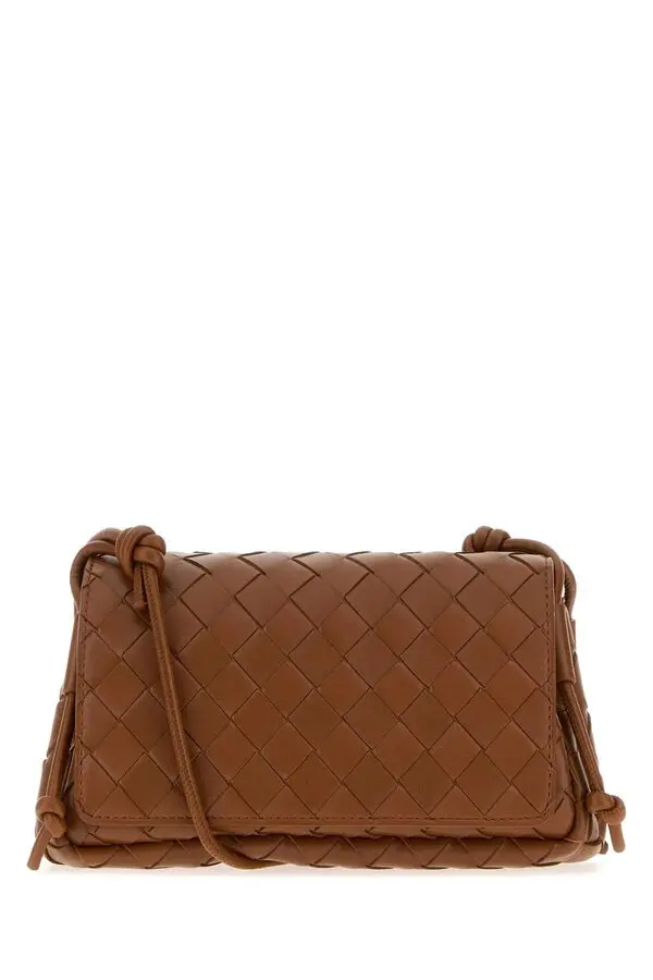 Bottega Veneta Nappa Leather Crossbody Bag - Brown