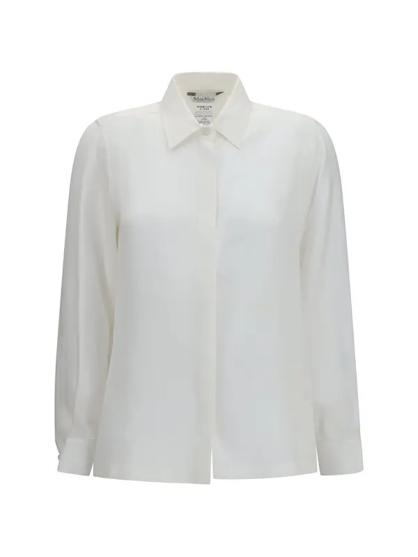 Max Mara Geranio Crepe De Chine Shirt - White