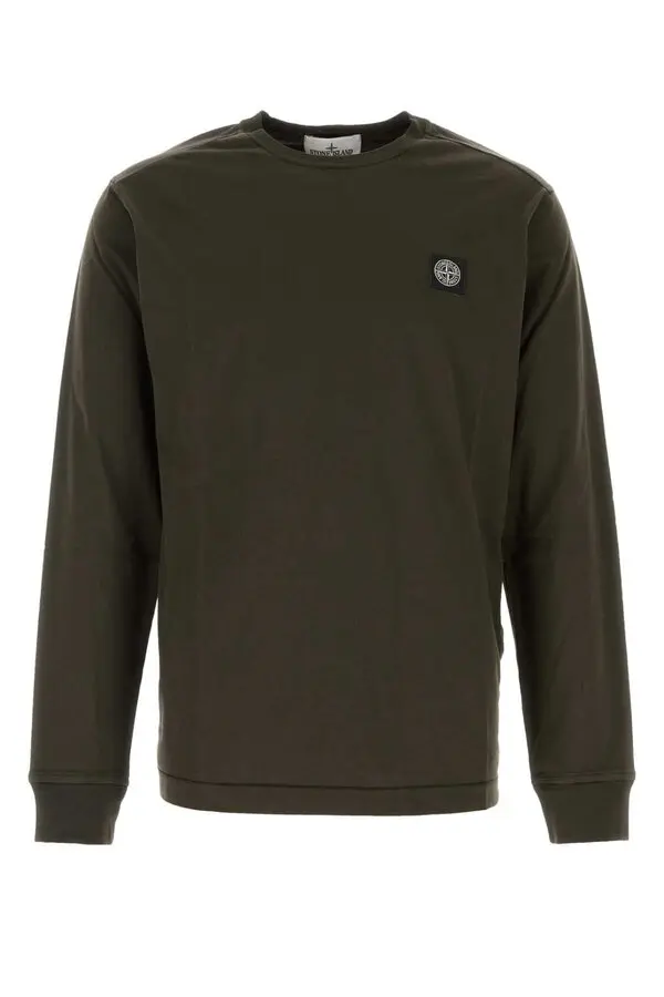 Stone Island Khaki Cotton T-shirt - Green