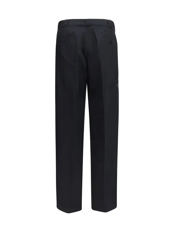 Prada Technical Wide-leg Pants In Canvas