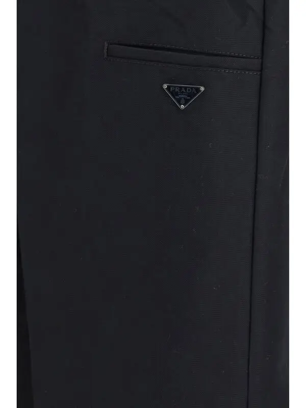 Prada Technical Wide-leg Pants In Canvas