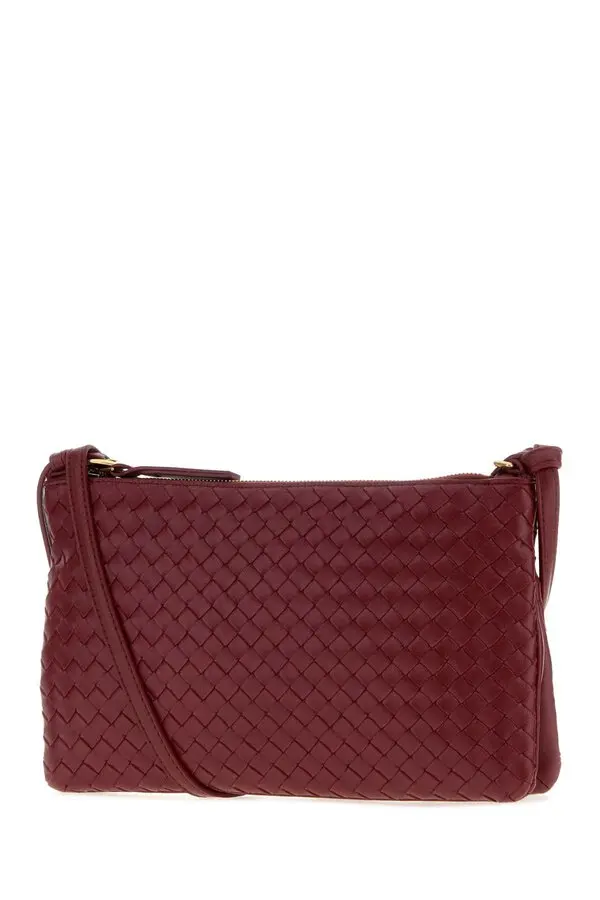 Bottega Veneta Tiziano Leather Small Clutch - Red
