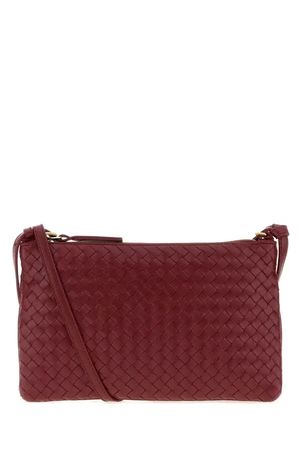Bottega Veneta Tiziano Leather Small Clutch - Red
