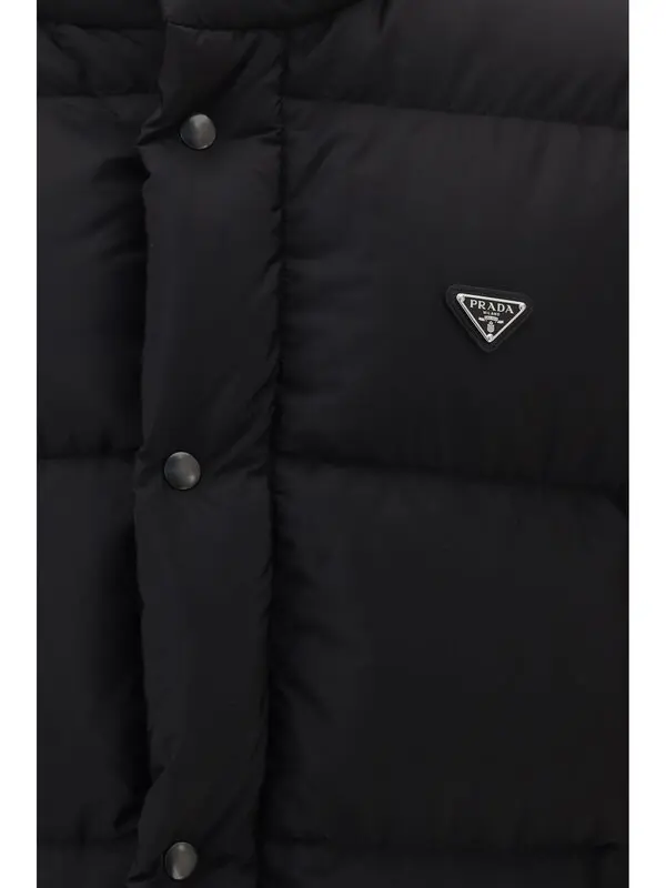 Prada Puffer Jacket Re-nylon With Triangle Logo