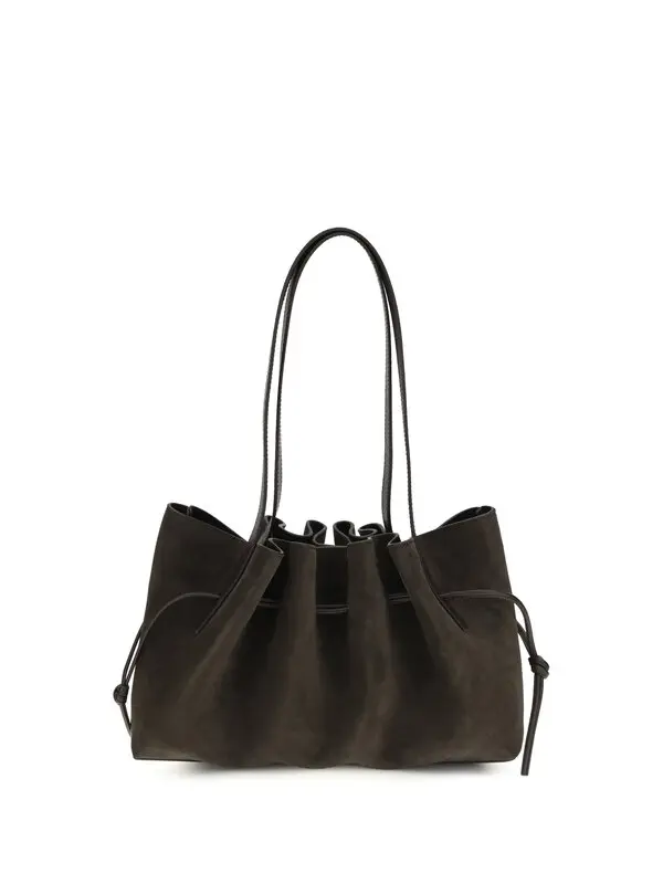 Yuzefi Scallop Shoulder Bag In Hammered Calf Leather - Brown
