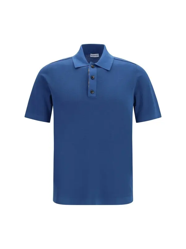 Burberry Knit Polo - Blue