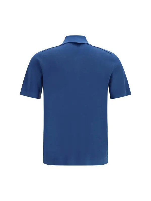 Burberry Knit Polo - Blue