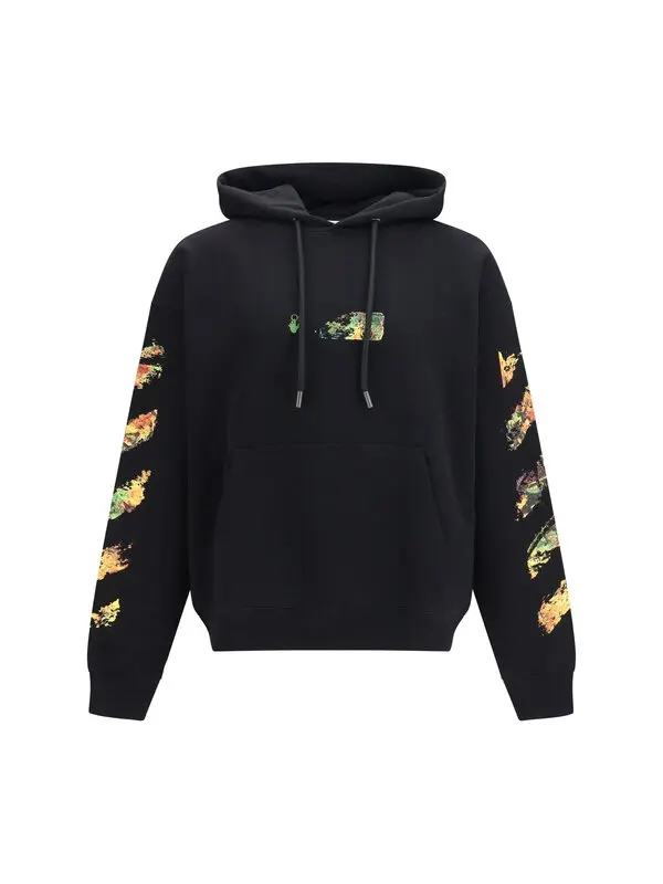 Off-White Spray Arrow Graphic Hoodie - Black